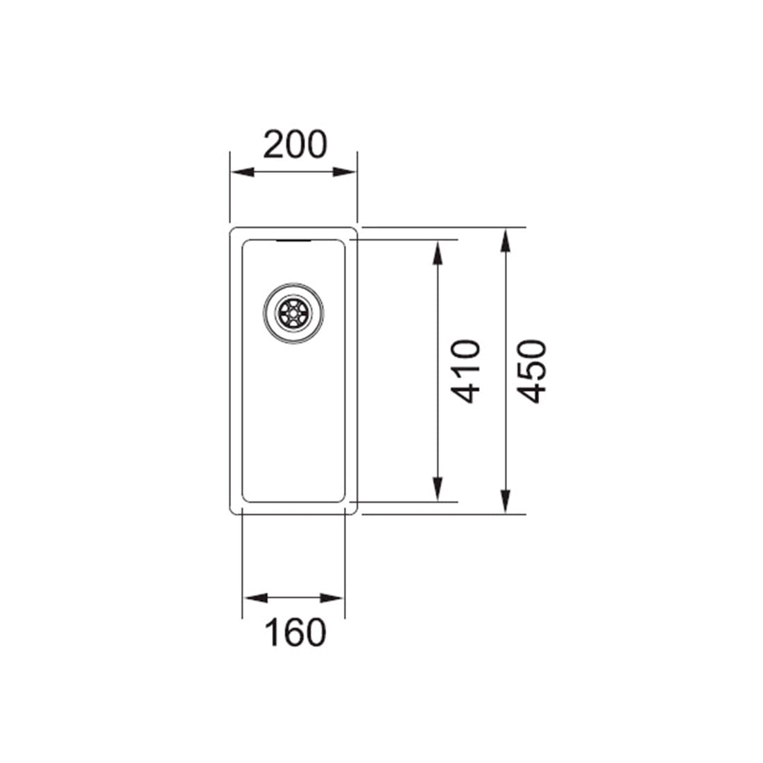 Cuba Box De Embutir e Sobrepor Franke 16x41 c/ válvula 4,5